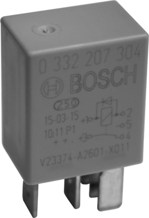 Mikrorelä, 12V, 20A/10A, växlande, diod