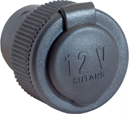 1218 Uttag infällt, mutter, hona, 12V