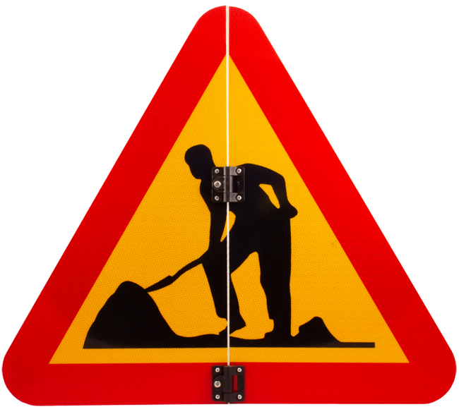 A20 Varningsskylt vikbar